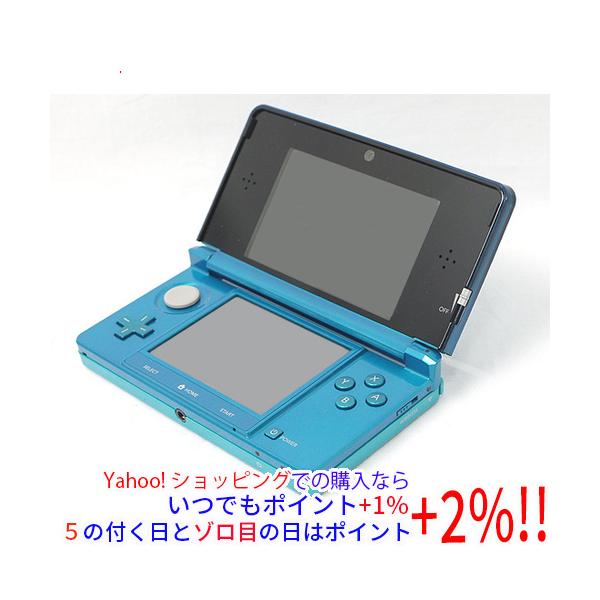 【商品名：】任天堂 ニンテンドー3DS アクアブルー CTR-S-BAAA 本体のみ 本体・液晶画面いたみ　／　【商品状態：】動作確認済みの中古品です。／／※上下画面共に液晶焼けによる黄ばみがあります。／／※本体に割れ・キズ・汚れなどの傷み...