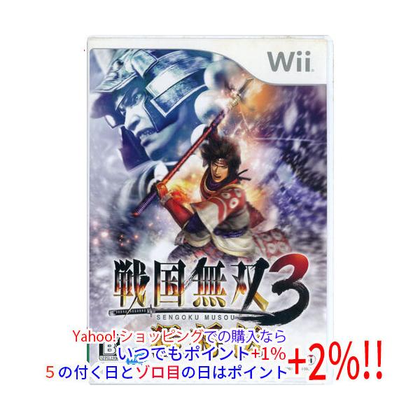 【商品名：】戦国無双3 猛将伝 Wii カバーいたみ　／　【商品状態：】開封済みの中古品です。☆ケース・説明書付き！※紙カバーに破れ・キズ・日焼けなどの傷みが見られます。／／※本商品は、製品の性質上、返品はお受けできませんのでご了承ください...