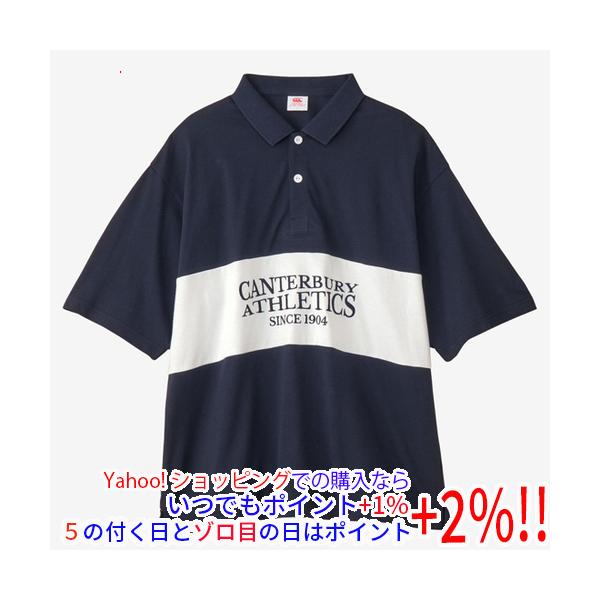 【商品名：】CANTERBURY カンタベリー M サイズ ショートスリーブ パネルビッグラガーポロ RA325115 ネイビー　／　【商品状態：】新品　／　【検索用キーワード：】≪即納≫ Mサイズ ショートスリーブ パネルビッグラガーポロ...