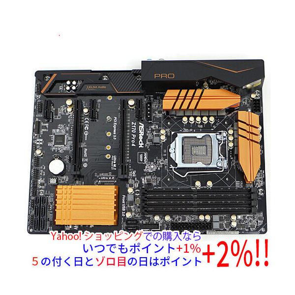 【商品名：】ASRock製 ATXマザーボード Z170 Pro4 LGA1151　／　【商品状態：】動作確認済の中古品です。／ ／ ※中古品ですので、傷、汚れ等ある場合がございます。ご理解の上、ご検討お願いします。　／　【検索用キーワード...