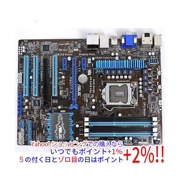 【商品名：】ASUS製 ATXマザーボード P8H77-V LGA1155　／　【商品状態：】動作確認済の中古品です。／ ／ ※中古品ですので、傷、汚れ等ある場合がございます。ご理解の上、ご検討お願いします。　／　【検索用キーワード：】≪A...