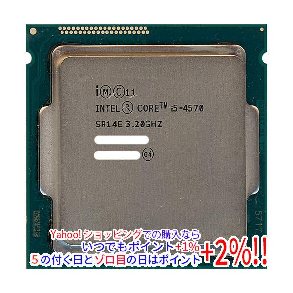 【商品名：】Core i5 4570 3.2GHz 6M LGA1150 84W SR14E　／　【商品状態：】動作確認済みの中古品です。／ ／ ※中古品ですので、傷、汚れ等ある場合がございます。／ ご理解の上、ご検討お願いします。　／　【...