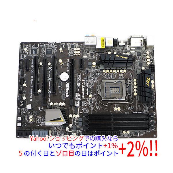 【商品名：】ASRock製 ATXマザーボード Z77 Extreme4 LGA1155　／　【商品状態：】動作確認済の中古品です。／／ ※中古品ですので、傷、汚れ等ある場合がございます。ご理解の上、ご検討お願いします。　／　【検索用キーワ...