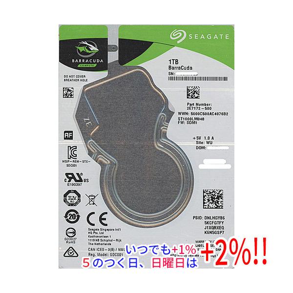 【商品名：】SEAGATE ノート用HDD 2.5inch ST1000LM048 1TB 7mm　／　【商品状態：】新品です／ 国内正規代理店では、ありませんのでメーカー保障はございません。　／　【検索用キーワード：】≪ハードディスク 2...