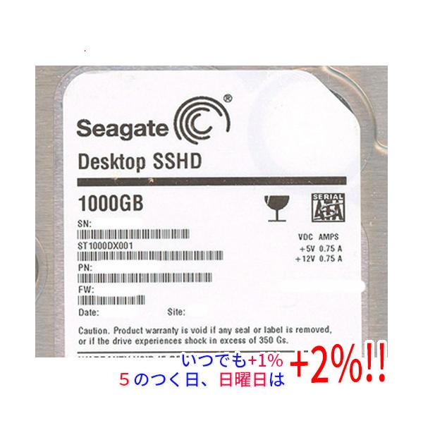 【商品名：】SEAGATE製HDD ST1000DX001 1TB SATA600　／　【商品状態：】本商品は、バルク品の新品です。／ 付属品はありません。　／　【検索用キーワード：】≪ハードディスク 3.5インチ≫ ST1000DX001...