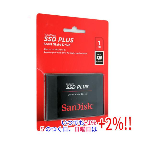 【商品名：】SANDISK 2.5インチSATA SSD PLUS 1TB SDSSDA-1T00-G26　／　【商品状態：】新品です。　／　【検索用キーワード：】≪即納≫ SSD PLUS SDSSDA-1T00-G26　／　【型番：】 ...