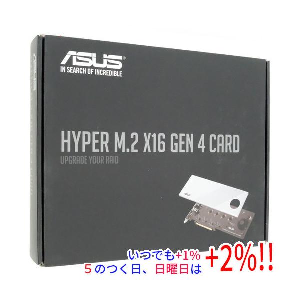 【商品名：】ASUS HYPER M.2 X16 GEN 4 Card [M.2]　／　【商品状態：】新品。　／　【検索用キーワード：】≪インターフェイスカード (USB3.0) PCIE USB3 (USB3.0) 即納≫ HYPER M...