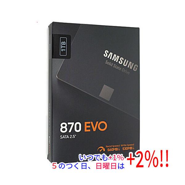 【商品名：】SAMSUNG 2.5インチ SSD 870 EVO MZ-77E1T0B/IT 1TB　／　【商品状態：】新品です。　／　【検索用キーワード：】≪サムスン≫ 870 EVO MZ-77E1T0B/IT　／　【型番：】 870 ...