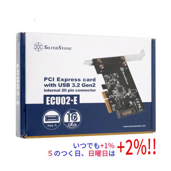 【商品名：】SILVERSTONE インターフェイスカード SST-ECU02-E [USB3.2 Gen2]　／　【商品状態：】新品。　／　【検索用キーワード：】 SST-ECU02-E [USB3.2 Gen2]　／　【型番：】 SST...