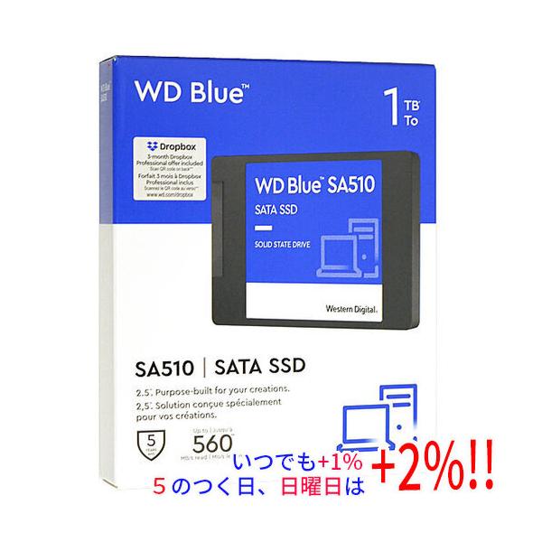 【商品名：】Western Digital製 SSD WD Blue SA510 SATA WDS100T3B0A 1TB　／　【商品状態：】新品　／　【検索用キーワード：】≪即納≫ WD Blue SA510 SATA WDS100T3B...