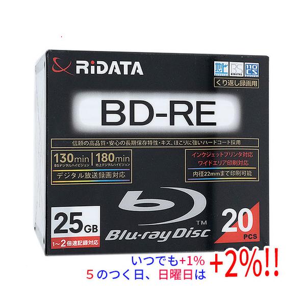 【商品名：】RiTEK ブルーレイディスク RiDATA BDRE130PW2X20PSCC BD-RE 2倍速 20枚組　／　【商品状態：】新品　／　【検索用キーワード：】≪即納≫ RIDATA BD-RE130PW 2X.20P SC ...