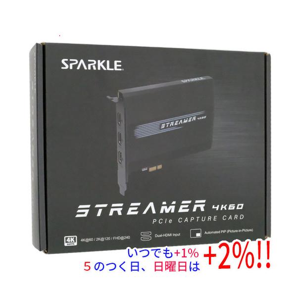 【商品名：】SPARKLE ゲームキャプチャーボード Streamer 4K60 PCIe Capture Card　／　【商品状態：】新品。　／　【検索用キーワード：】≪ビデオキャプチャ≫ STREAMER-4K60PCIE-CAPTUR...