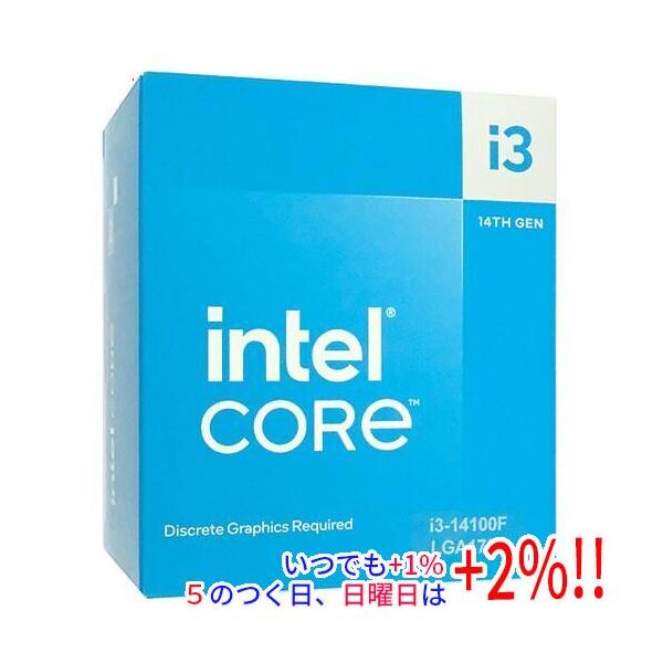 【商品名：】Core i3 14100F 4.7GHz LGA1700 SRMX2　／　【商品状態：】新品　／　【検索用キーワード：】≪intel インテル CPU BOX≫ Core i3 14100F BOX　／　【仕様：】[スペック]...
