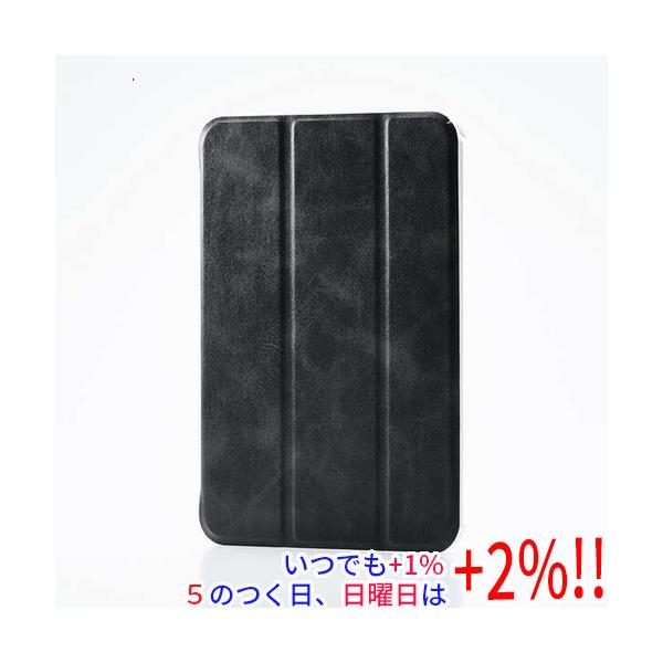 【商品名：】ELECOM iPad mini(A17 Pro) フラップケース 薄型軽量 背面クリア 2アングル TB-A25SWVBK ブラック　／　【商品状態：】新品　／　【検索用キーワード：】≪エレコム タブレットケース≫ TB-A2...