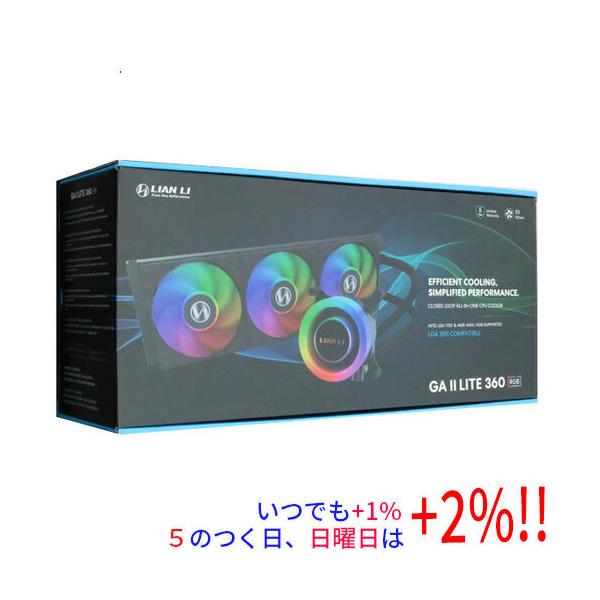 【商品名：】LIAN LI 水冷CPUクーラー Galahad II LITE LL-GA2L-360R-BK ブラック　／　【商品状態：】新品　／　【検索用キーワード：】 Galahad II LITE LL-GA2L-360R-BK [...