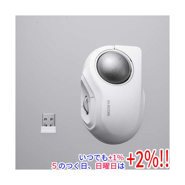【商品名：】ELECOM bitra USB無線/Bluetoothトラックボール 5ボタン/人差し指操作 M-MT2MRSWH ホワイト　／　【商品状態：】新品　／　【検索用キーワード：】≪入力装置 エレコム マウス≫ M-MT2MRSW...