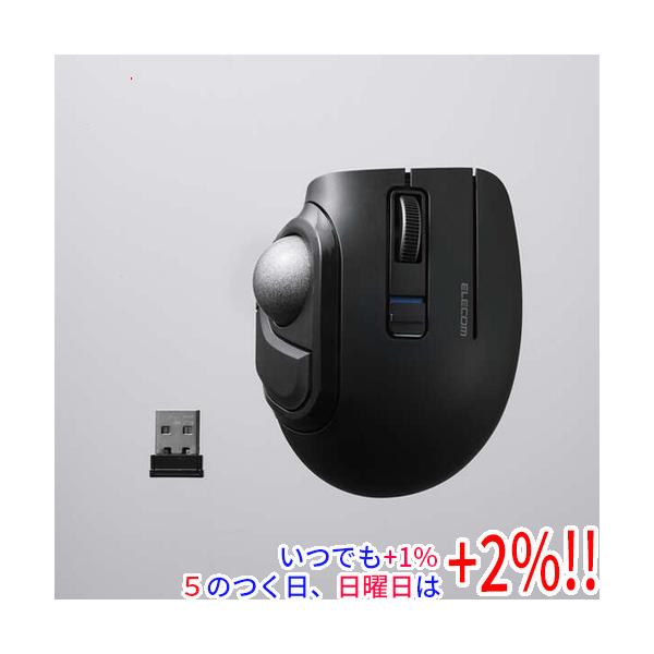【商品名：】ELECOM bitra USB無線/Bluetoothトラックボール 5ボタン/親指操作 M-MT1MRSBK ブラック　／　【商品状態：】新品　／　【検索用キーワード：】 M-MT1MRSBK [ブラック]　／　【型番：】M...