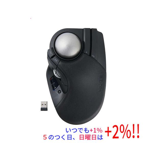 【商品名：】ELECOM製 HUGE PLUS ワイヤレストラックボール 10ボタン/ベアリング M-HT1MRBK ブラック　／　【商品状態：】新品　／　【検索用キーワード：】≪エレコム 即納≫ M-HT1MRBK [ブラック]　／　【型...