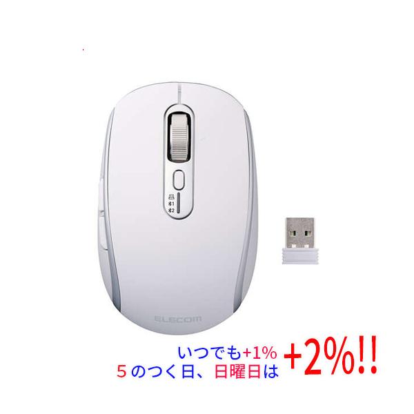 【商品名：】ELECOM Precisionist USB無線/Bluetoothマウスチルト付8ボタンMサイズ M-PN10MBMSWH ホワイト　／　【商品状態：】新品　／　【検索用キーワード：】≪即納≫ M-PN10MBMSWH [ホ...