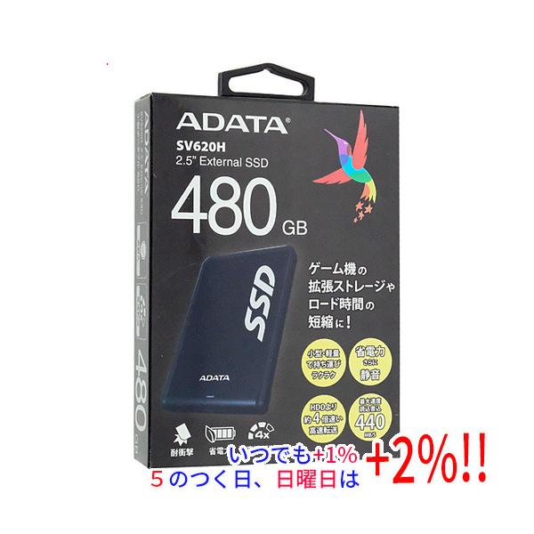 【商品名：】ADATA SSD 480GB SV620H ASV620H-480GC31-CTI ブラック　／　【商品状態：】新品　／　【検索用キーワード：】≪ADATA 即納≫ SV620H ASV620H-480GC31-CTI [ブラ...