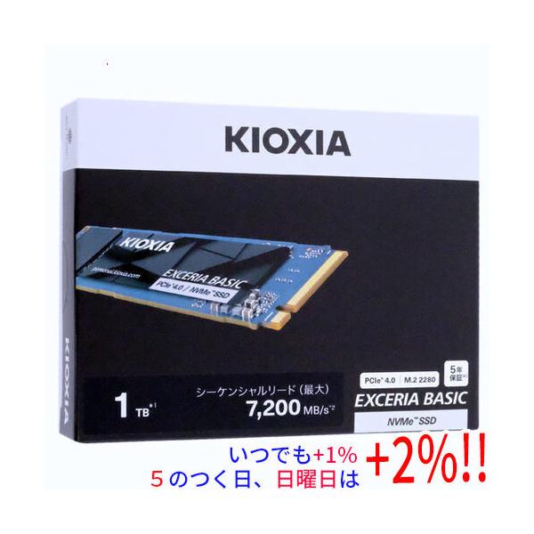 【商品名：】キオクシア EXCERIA BASIC SSD-CK1.0N4B/J 1TB ブラック　／　【商品状態：】新品です。　／　【検索用キーワード：】≪キングストン≫ EXCERIA BASIC SSD-CK1.0N4B/J [ブラッ...
