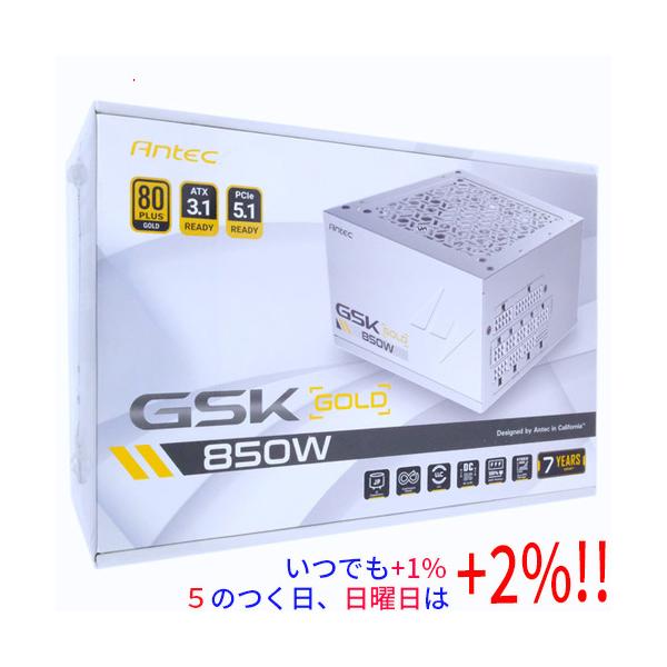 【商品名：】Antec製 電源ユニット GSK850 ATX3.1 850W White　／　【商品状態：】新品　／　【検索用キーワード：】≪電源ユニット 即納≫ GSK850 ATX3.1 [White]　／　【型番：】GSK850 AT...