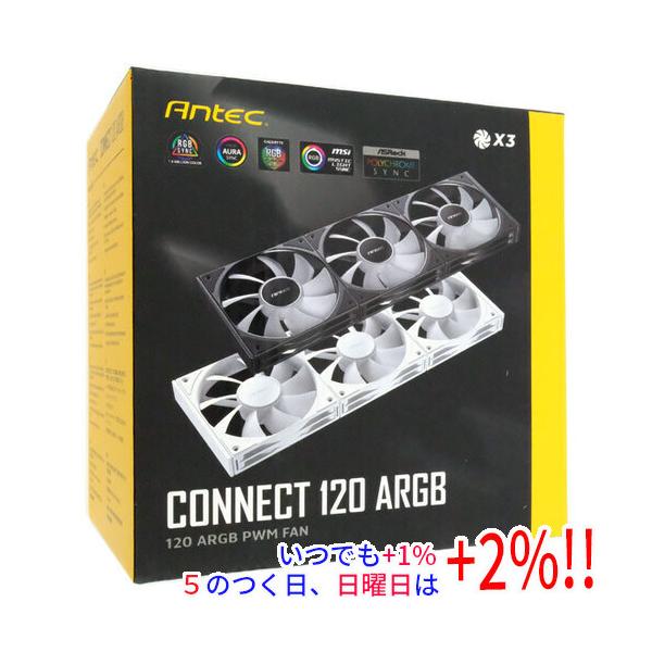 【商品名：】Antec製 ケースファン Connect 120 ARGB_3PK　／　【商品状態：】新品。　／　【検索用キーワード：】≪冷却 ケースファン 即納≫ Connect 120 ARGB_3PK　／　【型番：】Connect 12...
