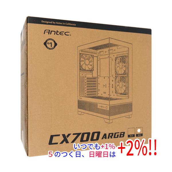 【商品名：】Antec ATX対応ミドルタワーPCケース CX700 ARGB White ホワイト　／　【商品状態：】新品の商品です。　／　【検索用キーワード：】≪ANTEC PCケース 即納≫ CX700 ARGB White [ホワイ...