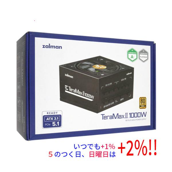 【商品名：】ZALMAN PC電源ユニット TeraMax II ZM1000-TMX2 ブラック　／　【商品状態：】新品の商品です。　／　【検索用キーワード：】≪ZALMAN 即納≫ TeraMax II ZM1000-TMX2 [ブラッ...