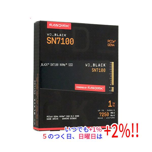 【商品名：】Sandisk WD_Black SN7100 NVMe SSD WDS100T4X0E-EC 1TB　／　【商品状態：】新品の商品です。　／　【検索用キーワード：】≪即納≫ WDS100T4X0E-EC　／　【型番：】WDS1...
