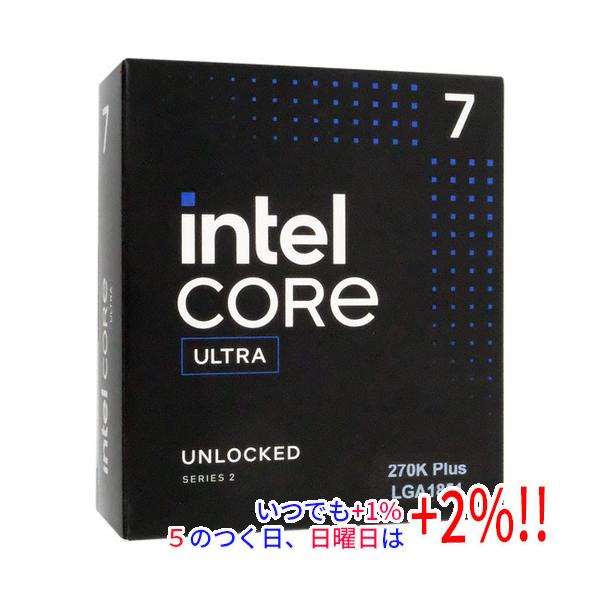 【商品名：】【新品訳あり(箱きず・やぶれ)】 Core Ultra 7 270K Plus 3.7GHz LGA1851 SA4V6　／　【商品状態：】新品の商品です。／外箱に破れや潰れ、汚れなどのダメージがあります。／（訳あり理由）／※外...