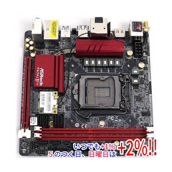 【商品名：】ASRock製 Mini-ITXマザーボード Fatal1ty Z170 Gaming-ITX/ac　／　【商品状態：】動作確認済みの中古品です。／ ／ ※中古品ですので、傷、汚れ等ある場合がございます。ご理解の上、ご検討お願い...