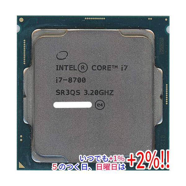 【商品名：】Core i7 8700 3.2GHz LGA1151 65W SR3QS　／　【商品状態：】動作確認済の中古品です。／ ／ ※中古品ですので、傷、汚れ等ある場合がございます。ご理解の上、ご検討お願いします。　／　【検索用キーワ...