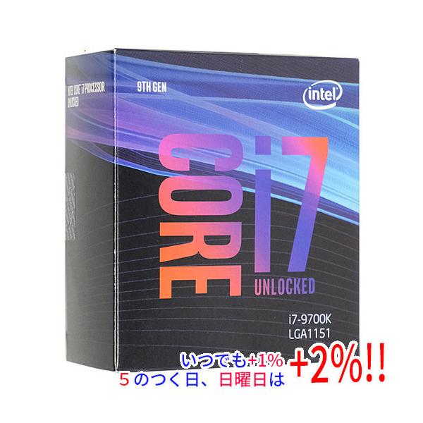 【商品名：】Core i7 9700K 3.6GHz LGA1151 95W SRELT 元箱あり　／　【商品状態：】動作確認済みの中古品です。／ ／ ※中古品ですので、傷、汚れ等ある場合がございます。／ ご理解の上、ご検討お願いします。　...