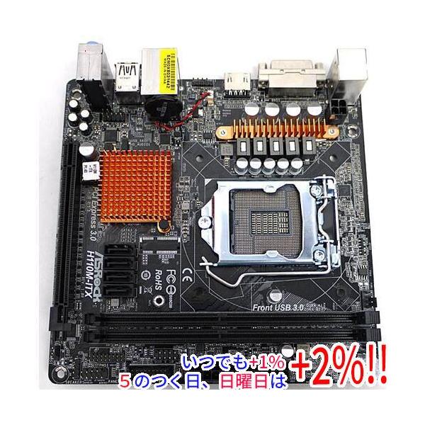 【商品名：】ASRock製 Mini-ITXマザーボード H110M-ITX LGA1151　／　【商品状態：】動作確認済みの中古品です。／ ／ ※中古品ですので、傷、汚れ等ある場合がございます。／ ご理解の上、ご検討お願いします。　／　【...