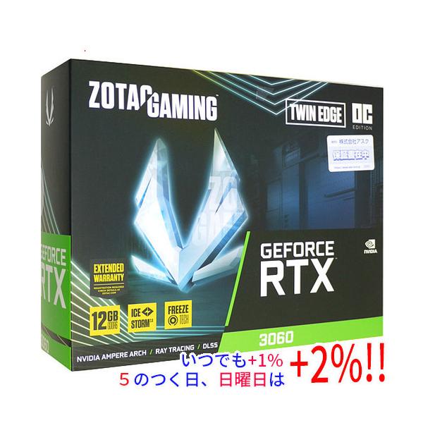 【商品名：】ZOTAC製グラボ GAMING GeForce RTX 3060 Twin Edge OC ZT-A30600H-10M PCIExp 12GB 元箱あり　／　【商品状態：】動作確認済の中古品です。／／※中古品ですので、傷、汚...