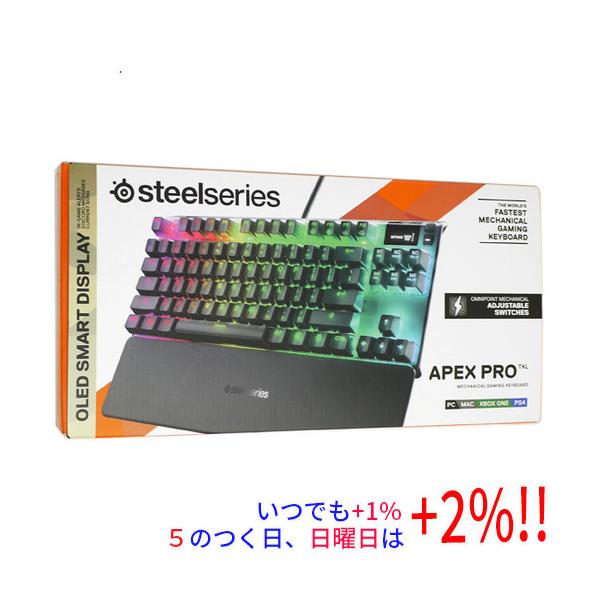【商品名：】SteelSeries ゲーミングキーボード Apex Pro TKL JP ブラック 元箱あり　／　【商品状態：】動作確認済の中古品です。／ ／ ※中古品ですので、傷、汚れ等ある場合がございます。ご理解の上、ご検討お願いします...