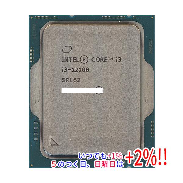 【商品名：】Core i3 12100 3.3GHz 12M LGA1700 60W SRL62　／　【商品状態：】動作確認済みの中古品です。／ ／ ※中古品ですので、傷、汚れ等ある場合がございます。／ ご理解の上、ご検討お願いします。　／...