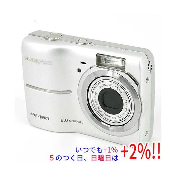 【商品名：】OLYMPUS CAMEDIA FE-180 600万画素 本体のみ　／　【商品状態：】動作確認済の中古品です。／ ／ ※中古品ですので、傷、汚れ等ある場合がございます。／ご理解の上、ご検討お願いします。　／　【検索用キーワード...