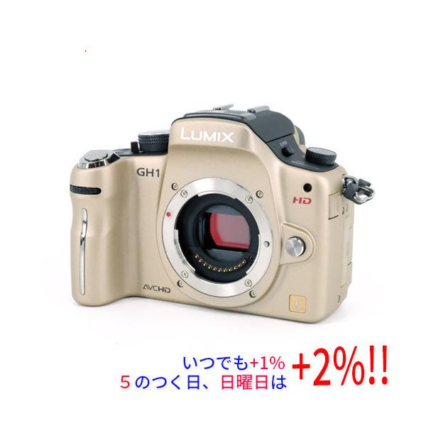 【商品名：】Panasonic LUMIX DMC-GH1-N ボディ ゴールド　／　【商品状態：】動作確認済みの中古品です。／ ／ ※中古品ですので、傷、汚れ等ある場合がございます。ご理解の上、ご検討お願いします。　／　【検索用キーワード...