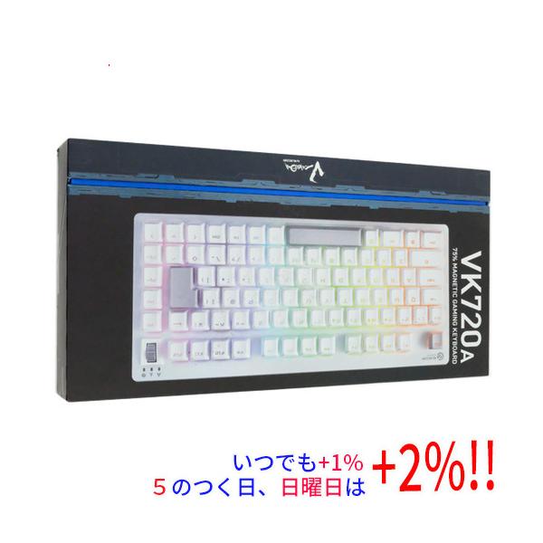 【商品名：】ELECOM ゲーミングキーボード V custom TK-VK720AWH ホワイト 元箱あり　／　【商品状態：】動作確認済みの中古品です。／ ／ ※中古品ですので、傷、汚れ等ある場合がございます。／ ご理解の上、ご検討お願い...