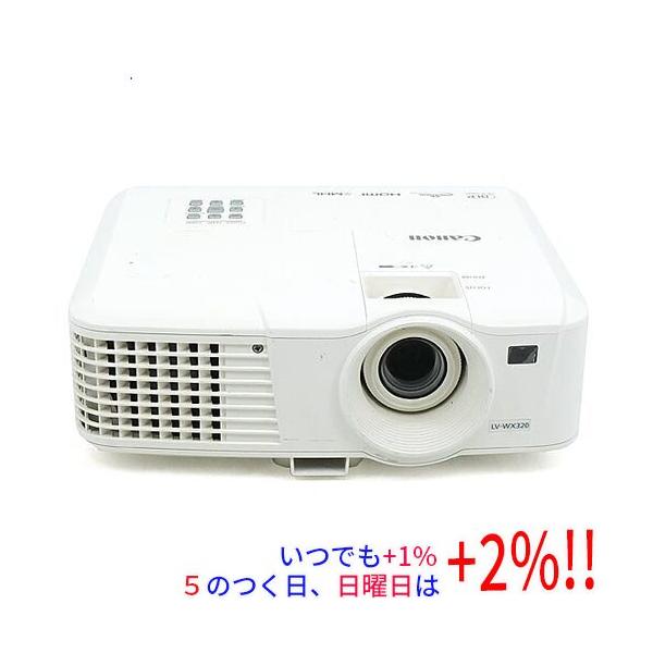 【商品名：】CANON パワープロジェクター LV-WX320 調節脚・リモコンなし 本体いたみ　／　【商品状態：】動作確認済みの中古品です。／／※前部分の調節脚はありません。／／※本体が日焼けしています。／／※中古品ですので、傷、汚れ等が...