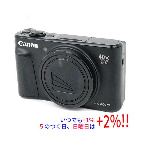 【商品名：】Canon製 PowerShot SX740 HS ブラック 2030万画素 本体のみ　／　【商品状態：】動作確認済みの中古品です。／ ／ ※中古品ですので、傷、汚れ等ある場合がございます。／ ご理解の上、ご検討お願いします。　...