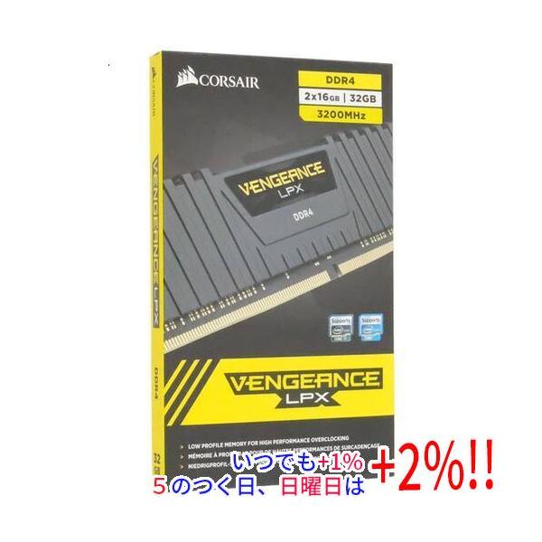 【商品名：】Corsair デスクトップ用 CMK32GX4M2D3200C16 DDR4 PC4-25600 16GB 2枚組 元箱あり　／　【商品状態：】動作確認済の中古品です。／／※中古品ですので、傷、汚れ等ある場合がございます。／ご...