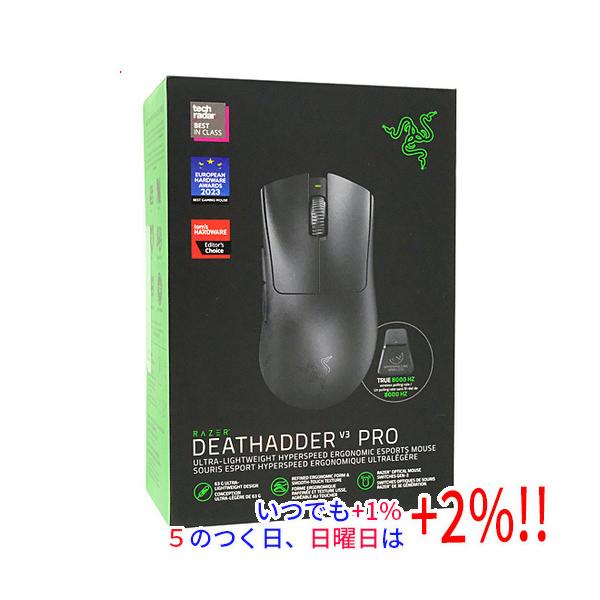 【商品名：】Razer DeathAdder V3 Pro HyperPolling Wireless Dongle Bundle RZ01-04630300-R3WL Black 未使用　／　【商品状態：】未使用品です。／ ／ ※メーカー...