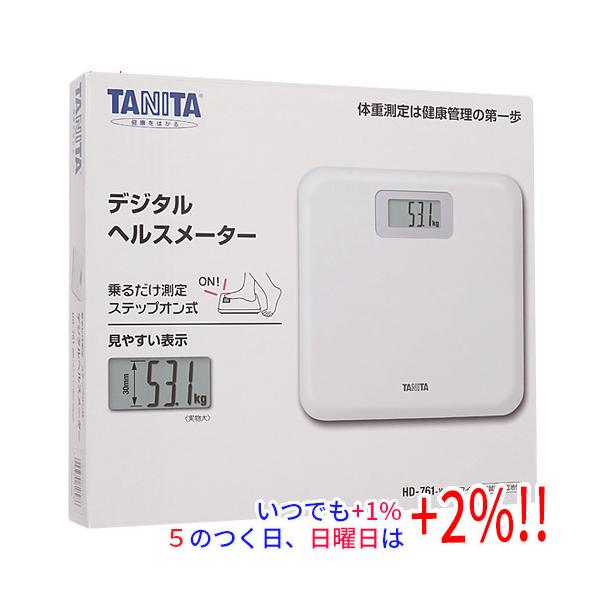 【商品名：】TANITA デジタルヘルスメーター HD-761-WH　／　【商品状態：】新品です。　／　【検索用キーワード：】≪タニタ 体脂肪計 体重計≫ HD-761　／　【型番：】HD-761　／　【仕様：】[基本仕様]／ タイプ 体重...