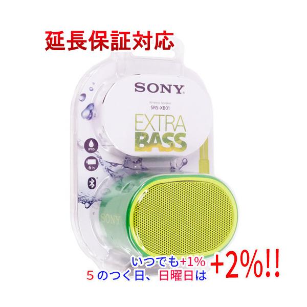 【商品名：】SONY ワイヤレスポータブルスピーカー SRS-XB01(G) グリーン　／　【商品状態：】新品　／　【検索用キーワード：】≪ソニー ワイヤレススピーカー Bluetoothスピーカー≫ SRS-XB01  G  [グリーン]...