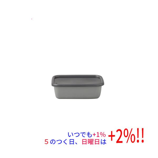 【商品名：】野田琺瑯 保存容器 +Gray レクタングル 深型 シール蓋付 M GRF-M グレイ　／　【商品状態：】新品　／　【検索用キーワード：】≪即納≫ +Gray レクタングル 深型 シール蓋付 M GRF-M [グレイ]　／　【型...
