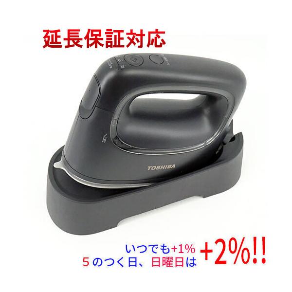 【商品名：】TOSHIBA コードレス衣類スチーマー La・Coo S TAS-X80(K) ストーンブラック　／　【商品状態：】新品　／　【検索用キーワード：】≪東芝 アイロン≫ La・Coo S TAS-X80 K  [ストーンブラック...