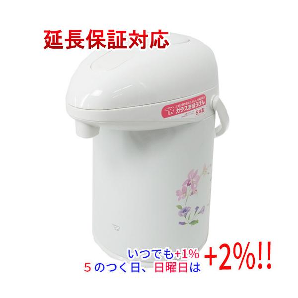 【商品名：】ZOJIRUSHI ガラスエアーポット 押すだけポット 2.2L AB-RC22(FW) リースフラワー　／　【商品状態：】新品です。　／　【検索用キーワード：】≪即納≫ AB-RC22 FW　／　【型番：】 AB-RC22　／...